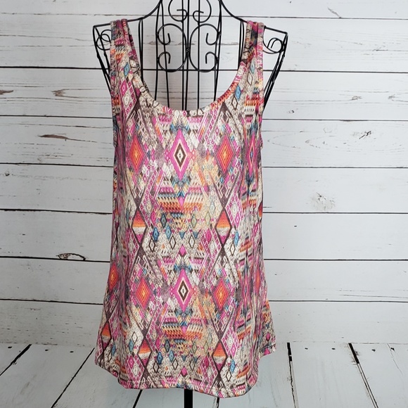 BKE | Tops | Bke Southwestern Diamond Pattern Tank Top | Poshmark